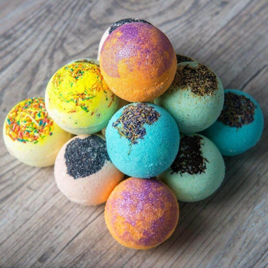 Bath Bomb Lakes Sample Set - Vibrant Colors – Nurture Handmade